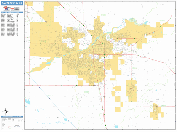 Bakersfield California Zip Code Map Zip 93306 (Bakersfield, CA)