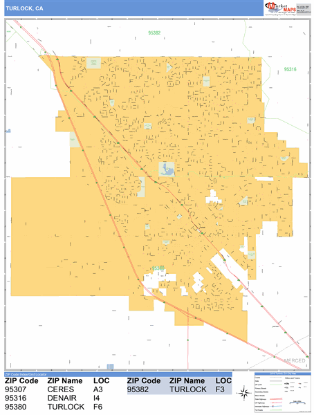Map Of Turlock California