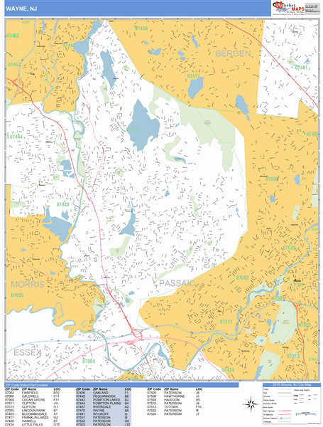 Residential Map Of Wayne Nj