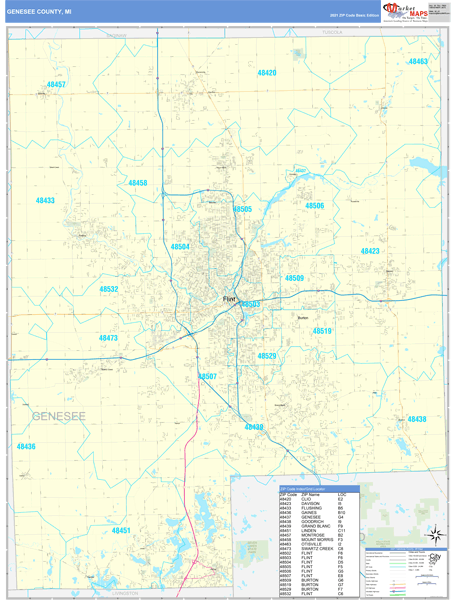 Map Of Genesee County Michigan