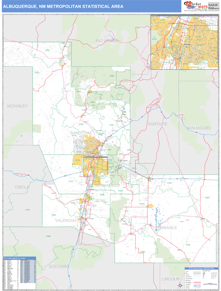 Albuquerque Zip Code Map Metro