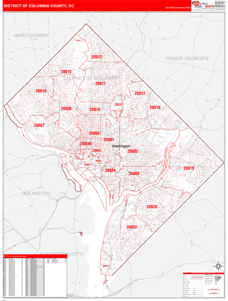 Washington Dc Zip Code Map