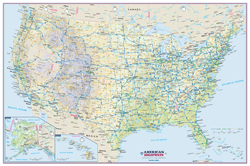 US Interstate Wall Map by GeoNova - DaVinciBG