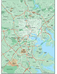 Baltimore Metro Area Wall Map by Map Resources - DaVinciBG