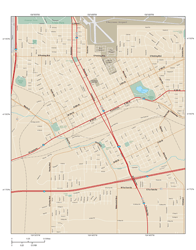 Cheyenne Downtown Wall Map by Map Resources - DaVinciBG