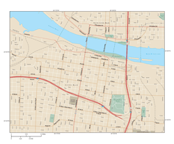 Little Rock Downtown Wall Map by Map Resources - DaVinciBG