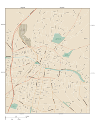 Santa Fe Downtown Wall Map by Map Resources - DaVinciBG