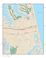 Virginia Beach Wall Map by Map Resources - DaVinciBG